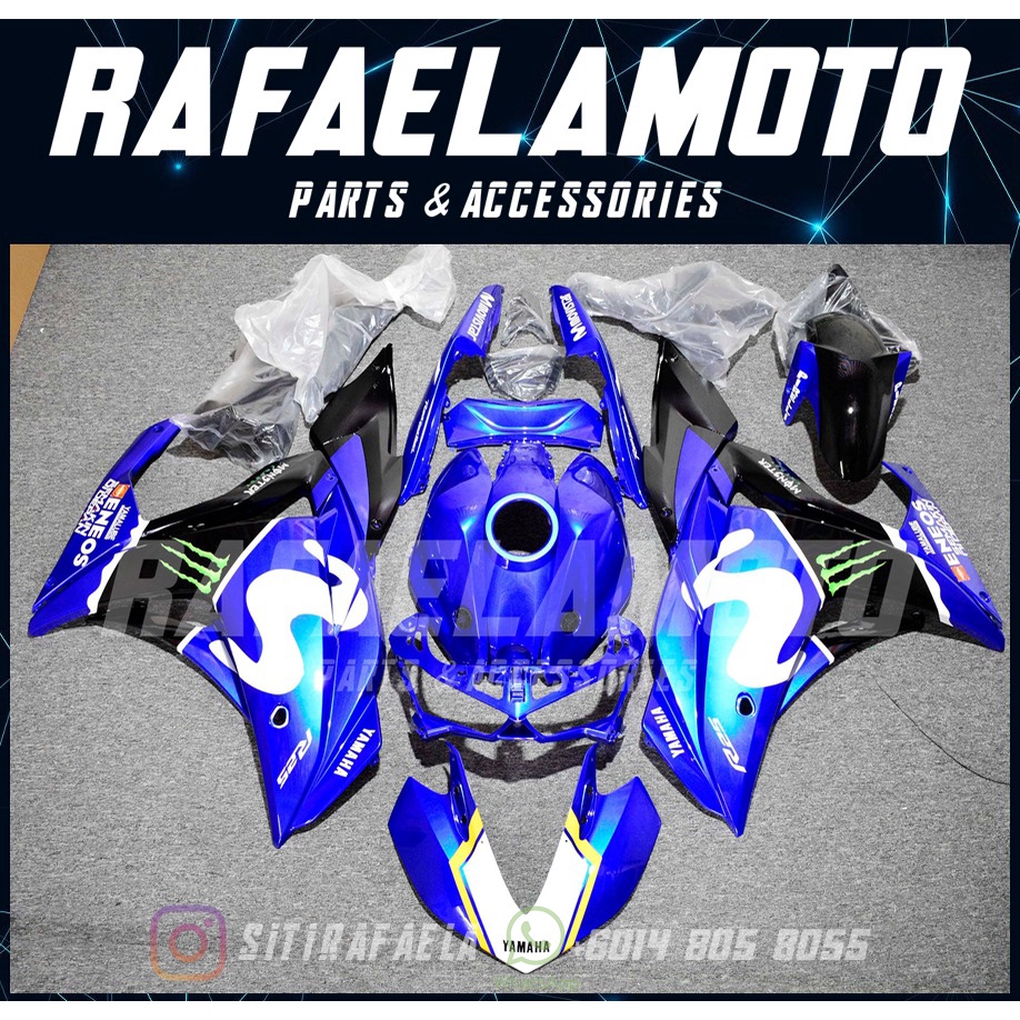 Yamaha YZF R25 R3 V1 2014-2018 Movistar Blue Yellow Monster Energy ...