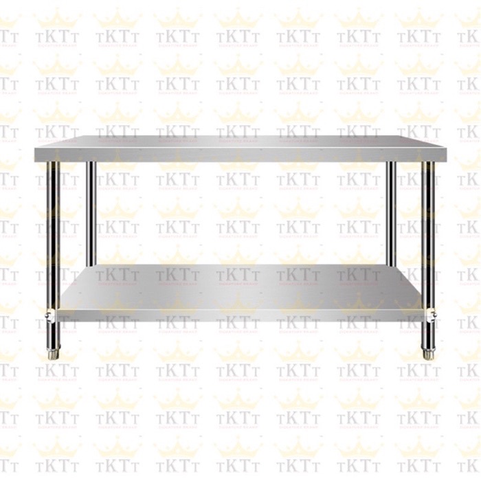 TKTT ™️ 2 Tier Stainless Steel Kitchen Working Table Storage Rack Heavy ...