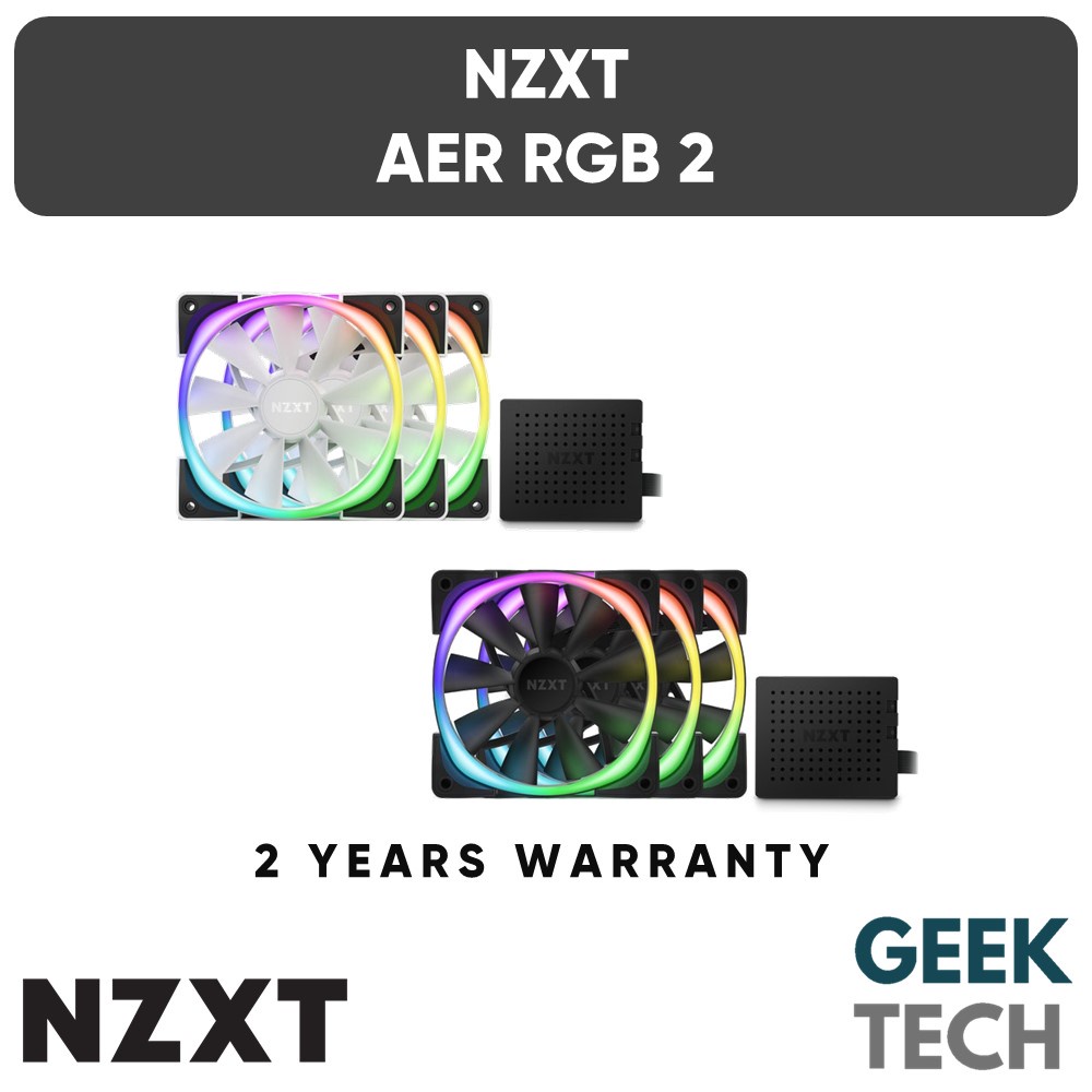 NZXT AER RGB 2 120mm/140mm ARGB PWM Case Fan - NZXT RGB & Fan ...