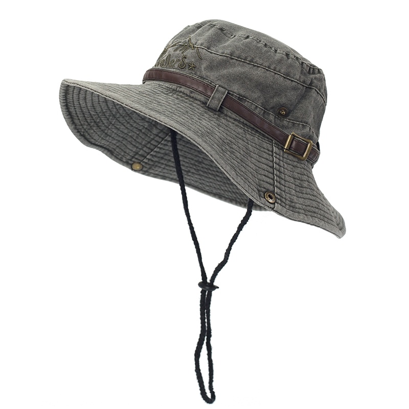 Four Seasons Bucket Hats for Men Women Washed Cotton Casual Panama Hat ...