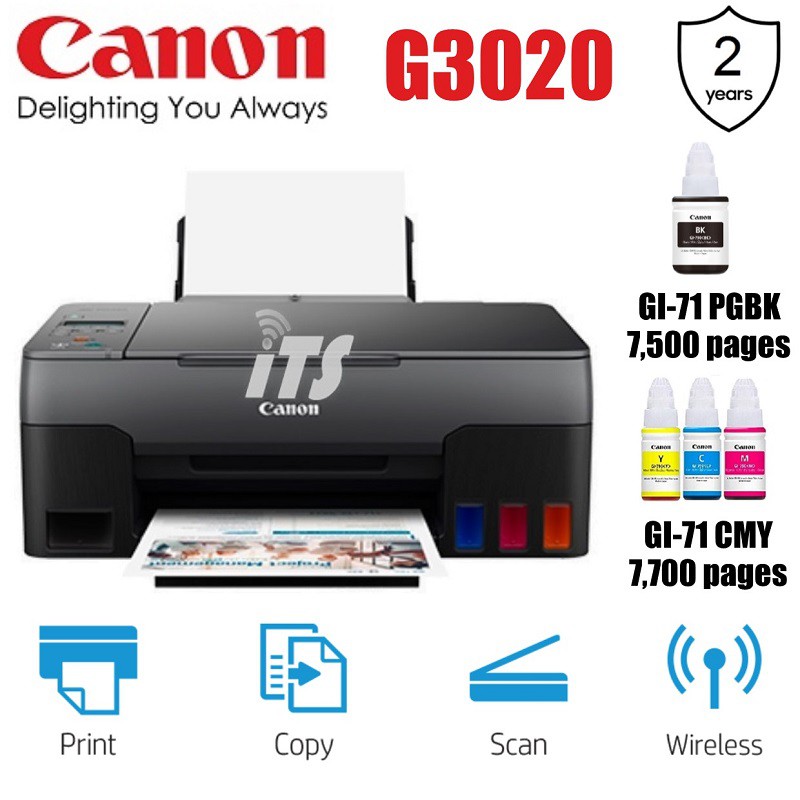 Canon PIXMA Ink Tank Wireless All-In-One Printer (G3010 / G3020 ...