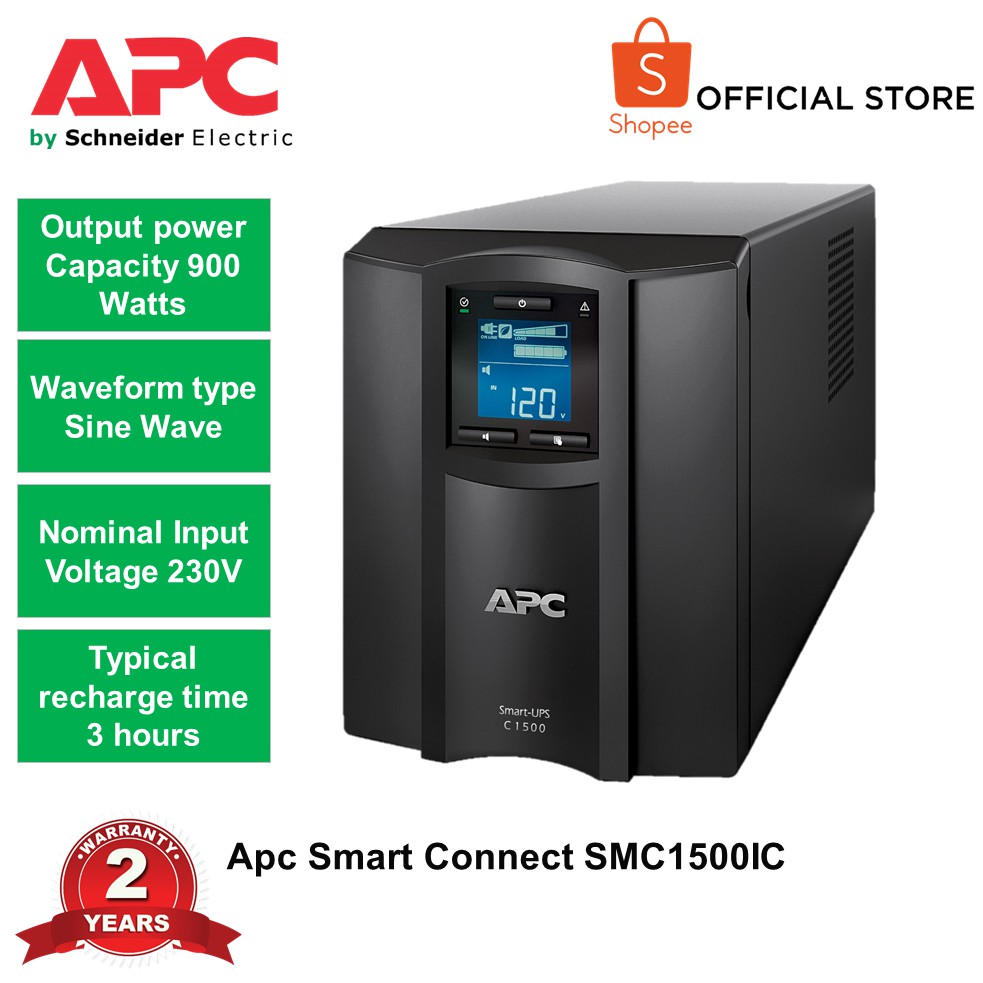 APC Smart-UPS C 1500VA LCD 230V with SmartConnect SMC1500IC | Shopee ...