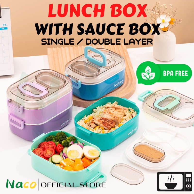 Lunch Box Set Bekas Makanan Microwaveable Microwave safe Bento Food ...
