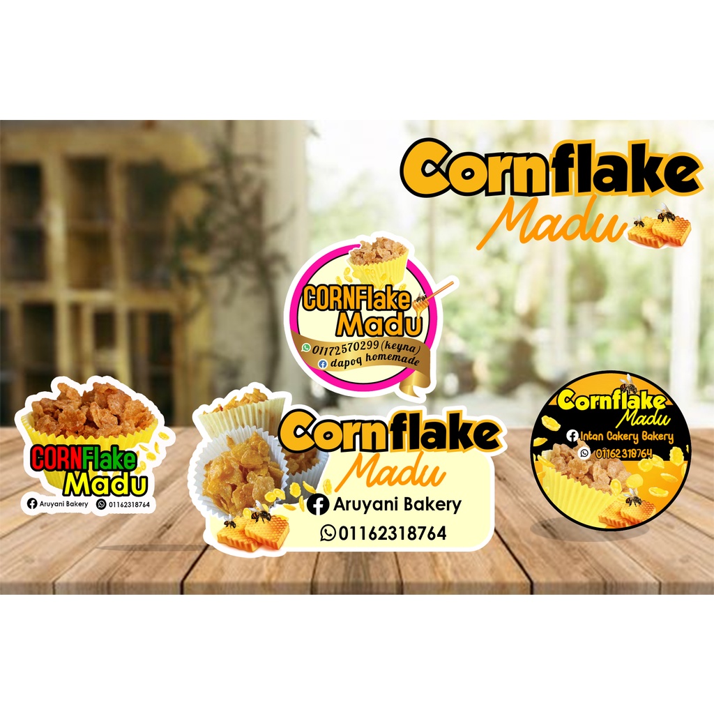 Cookies Raya, Sticker Label Kuih Raya Conflake Madu. Hari raya | Shopee ...