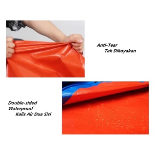 Kanvas Oren Biru 20x30 , 30x30 PE Tarpaulin Canvas Blue Orange Canopy ...
