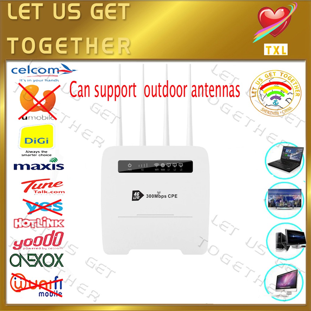 [ REDUCTION MYR 2.00 ] 4g sim card wifi router cat4 300mbps wireless ...