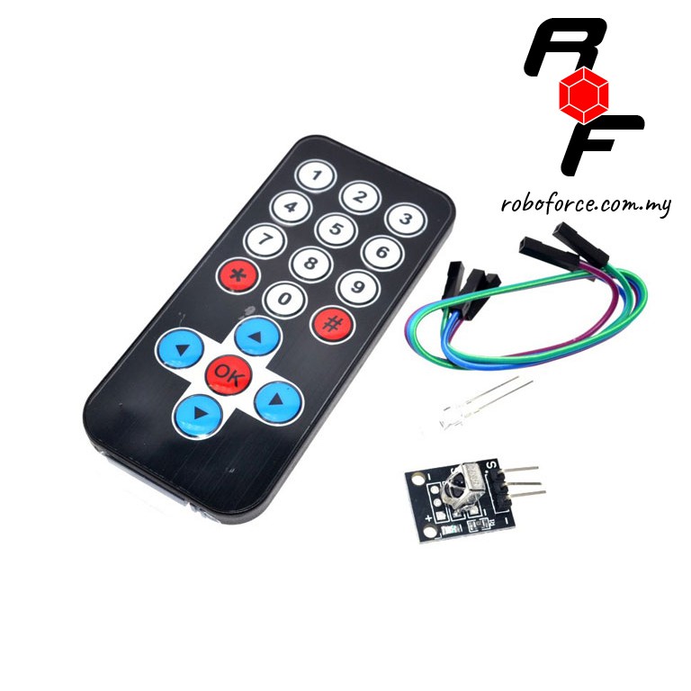 Infrared (IR) Receiver with Remote Control for for Arduino/Raspberry Pi/ ARM/ 8051 ...