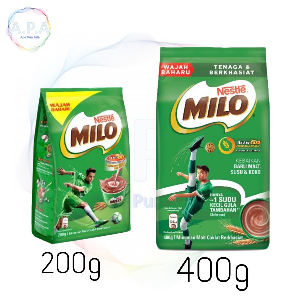 Nestle Milo Activ-Go Chocolate Malt Powder (200g / 400g) *Select at variation* | Shopee Malaysia