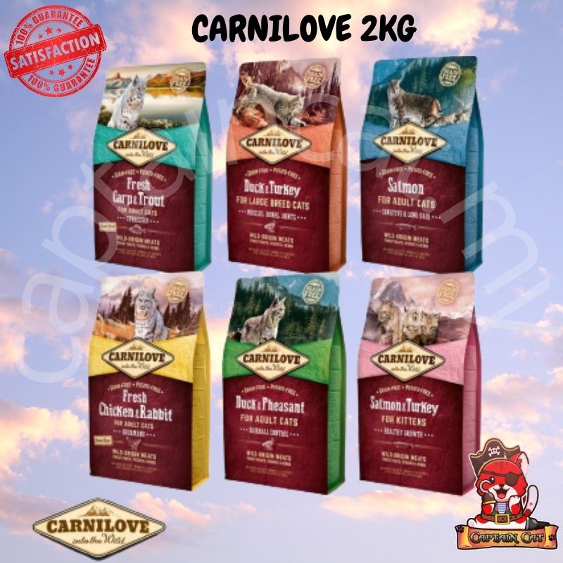 Carnilove Grain Free 2KG Holistic Cat Food Makanan Kucing (Duck /Salmon ...