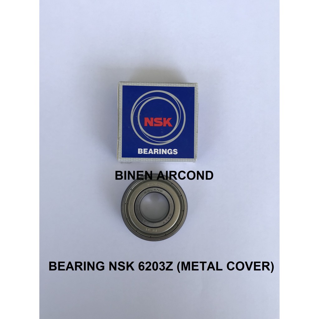 NSK DEEP GROOVE BALL BEARINGS-SINGLE ROW 6203Z METAL COVER (JAPAN ...