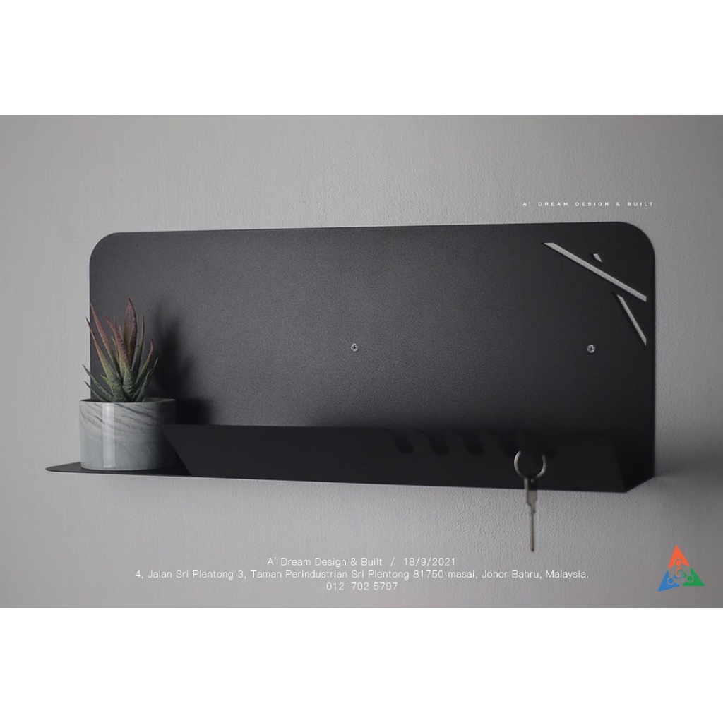 Modern Black Key Holder Shelf ( Fully Customized ) | Shopee Malaysia