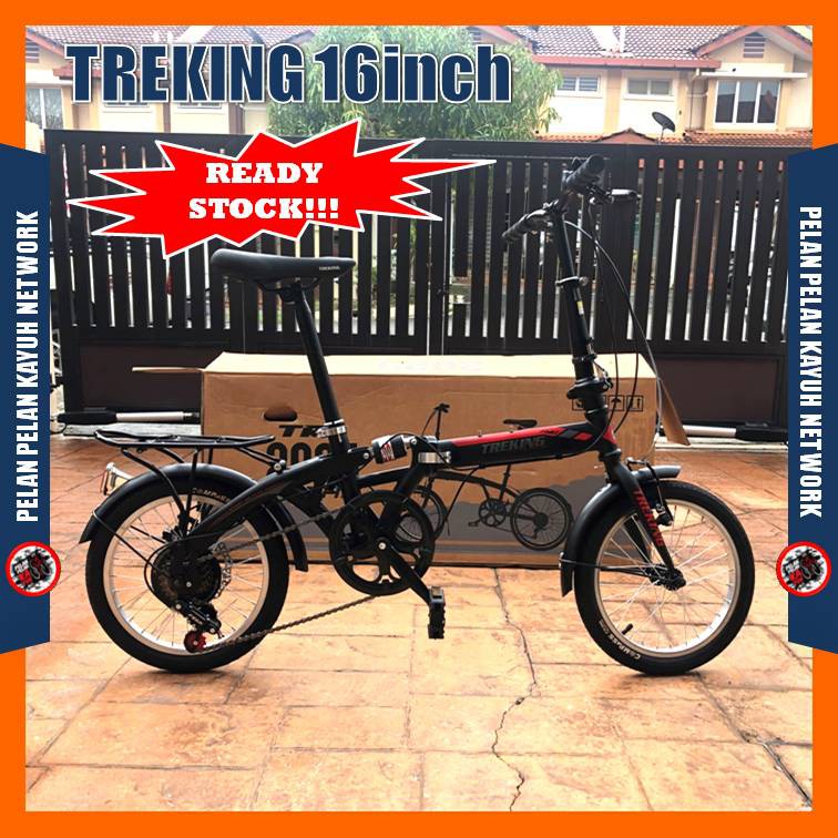 Folding Bike TREKING 16 inch 7 speed Steel Frame Basikal Lipat 16 inci ...