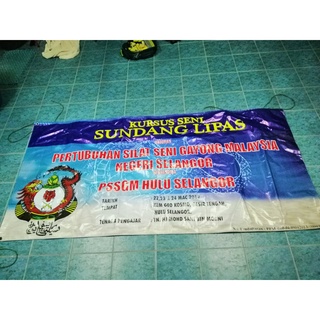 BANNER CUSTOME MADE/TARPAULIN 380GSM /SOLVENT 100DPI/ TALI / LUBANG 4 ...