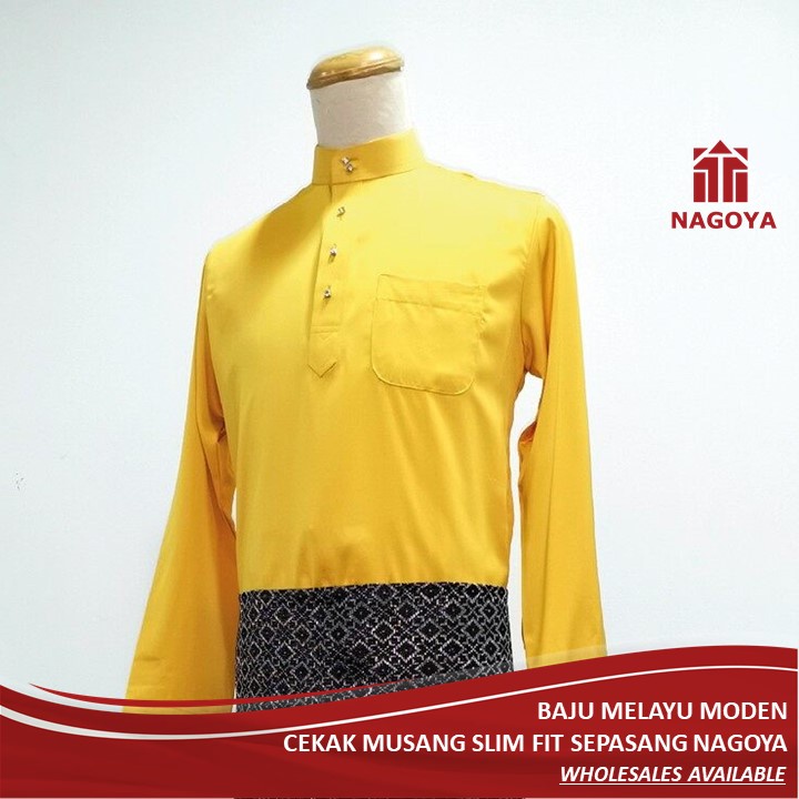 PROMOTION HARI RAYA BAJU MELAYU MODEN CEKAK MUSANG SLIM FIT SEPASANG ...