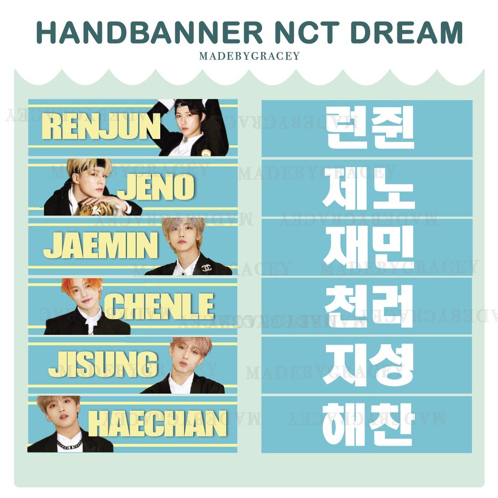 Ready Hand Banner 2 Side Nct Dream Mini Slogan | Shopee Malaysia