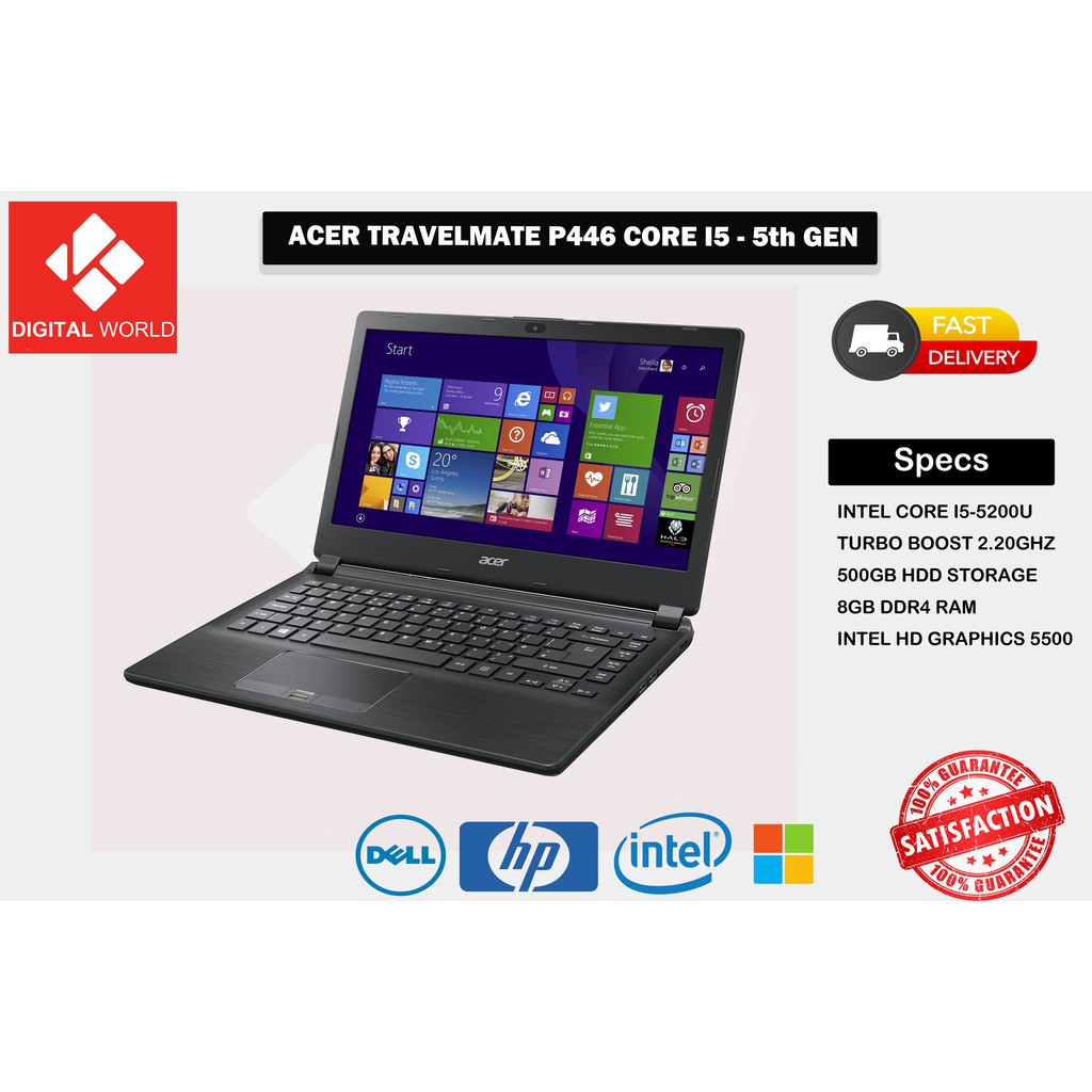 ACER TRAVELMATE P446 INTEL CORE I5-5200U - 14 INCH WINDOW 10PRO / 6 ...