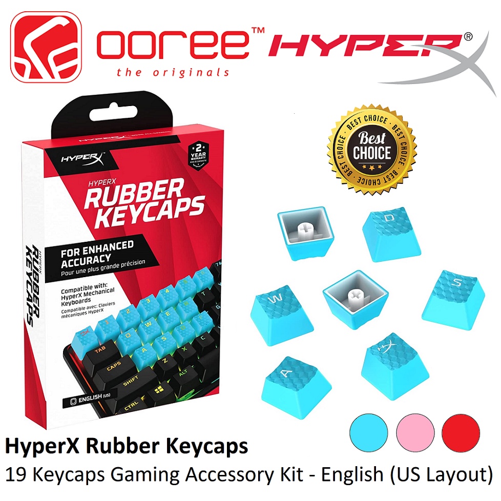 HYPER-X HYPERX RUBBER KEYCAPS WITH 19 KEYCAPS INCLUDED : HX ESCAPE KEY ...