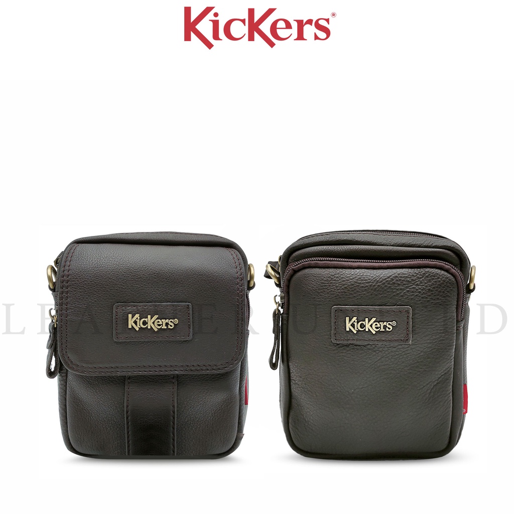 Kickers Genuine Top Grain Leather 2 In 1 Sling & Crossbody Sling Bag # ...