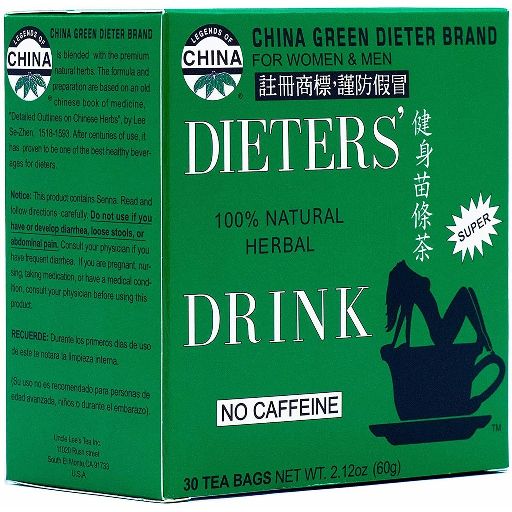 Dieter's 100% Natural Herbal Tea By Uncle Lee's Tea Legends Of China 30 ...