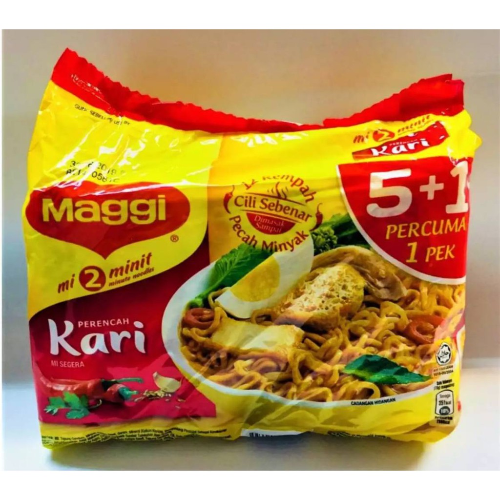 nestle' maggi mee kari 6 x 79G | Shopee Malaysia