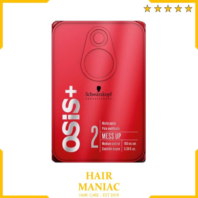 Schwarzkopf Osis+ 2 Mess Up Matte Paste Clay Medium Control 100ML ...