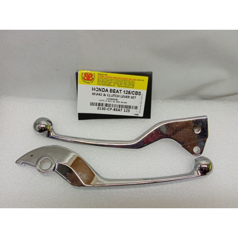 HONDA BEAT 125 BRAKE & CLUTCH LEVER SET (CHROME) SYS | Shopee Malaysia