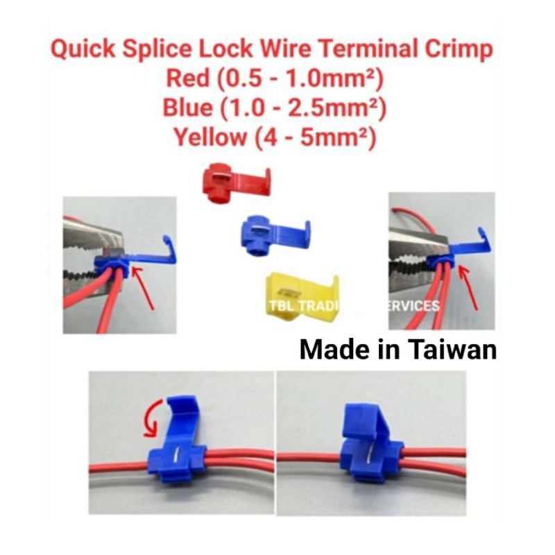 10pcs~50pcs Cable Connector Fast / Wire Crimp Splitter Clip / Scotch ...