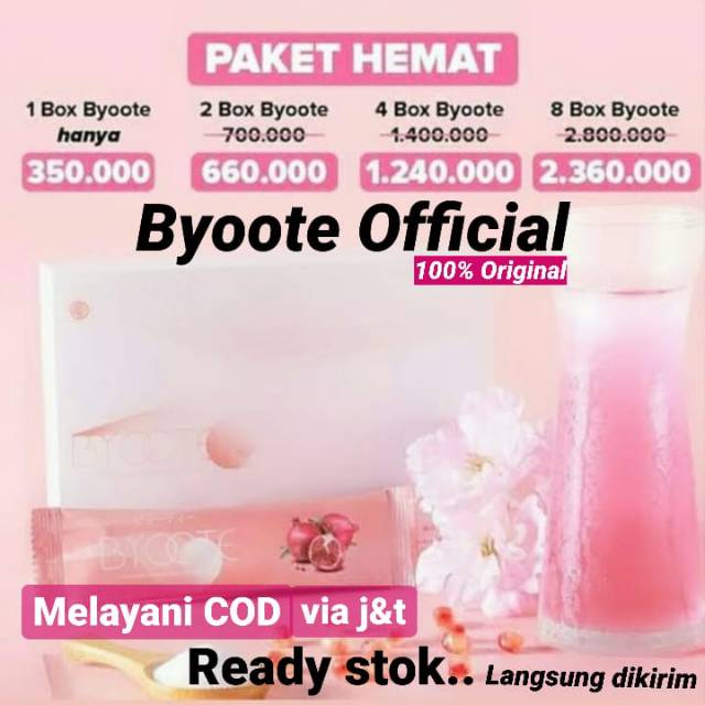 100% ORIGINAL BYOOTE (1BOX = 16 Sachets) (2BOX = 36sachets) | Shopee Malaysia