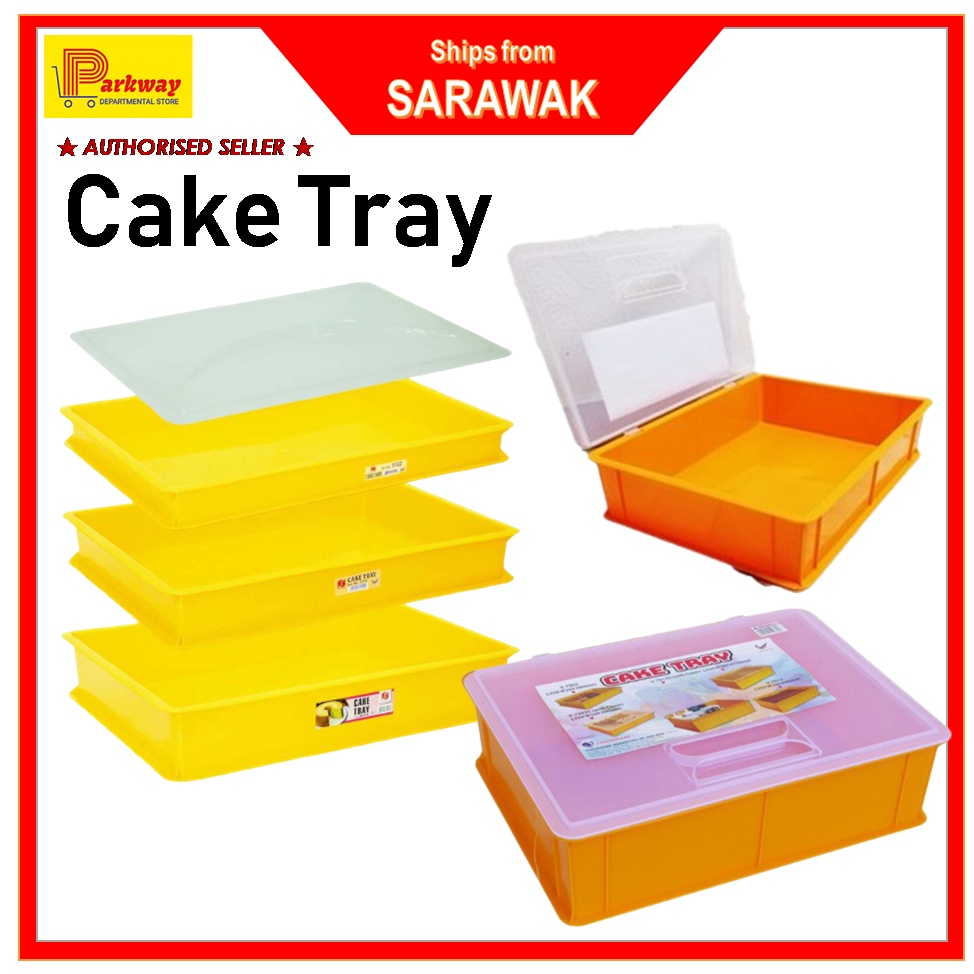 TWINS DOLPHIN Yellow Plastic Cake Tray With Cover /Bakery Tray /Bread ...