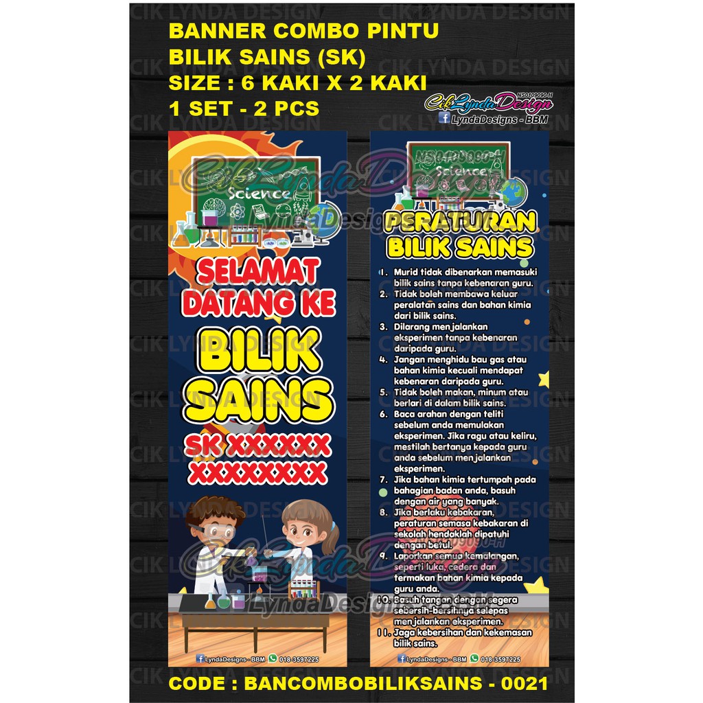 PRE-ORDER - BANNER / BUNTING - COMBO PINTU BILIK SAINS (SK) | Shopee ...