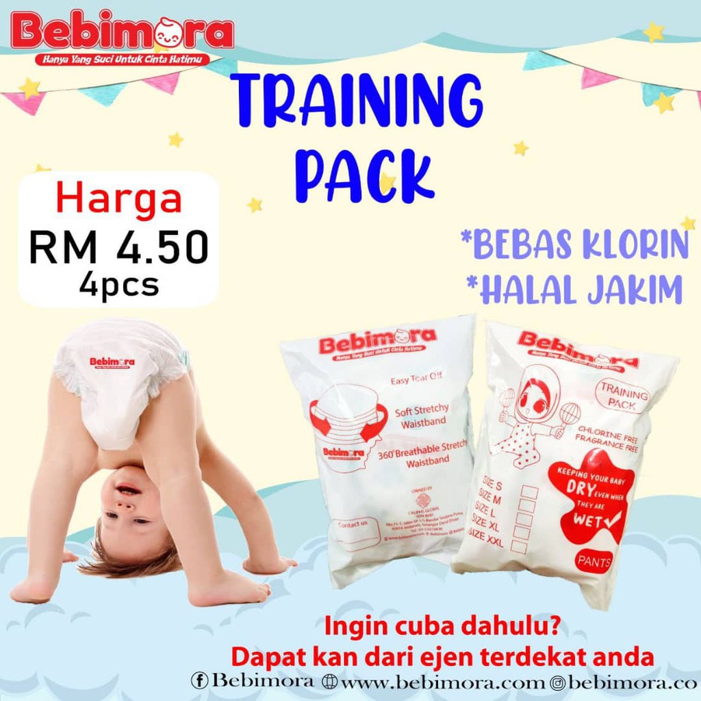 Bebimora Diapant Baby Diapers Pant Lampin Seluar Pakai Buang Set ...