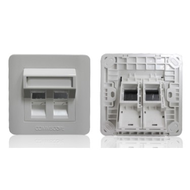 COMMSCOPE Netconnect 2 Gang Angle type Faceplate | Shopee Malaysia