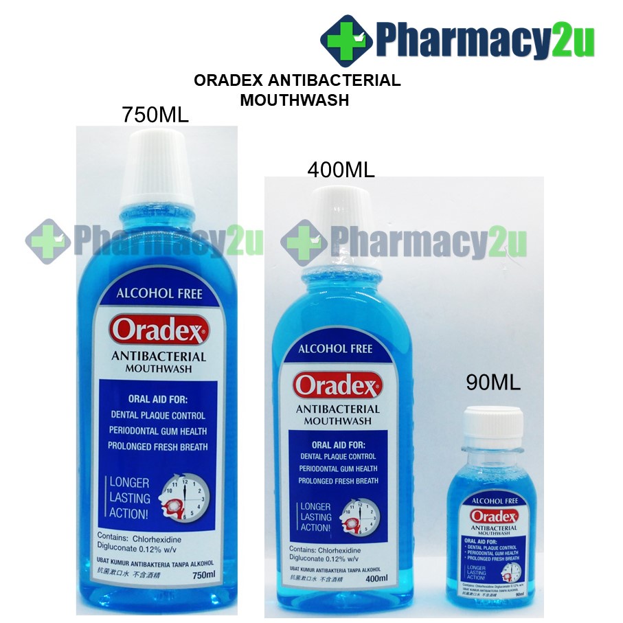 ORADEX ANTIBACTERIAL MOUTHWASH 90ML / 750ML/400ML | Shopee Malaysia