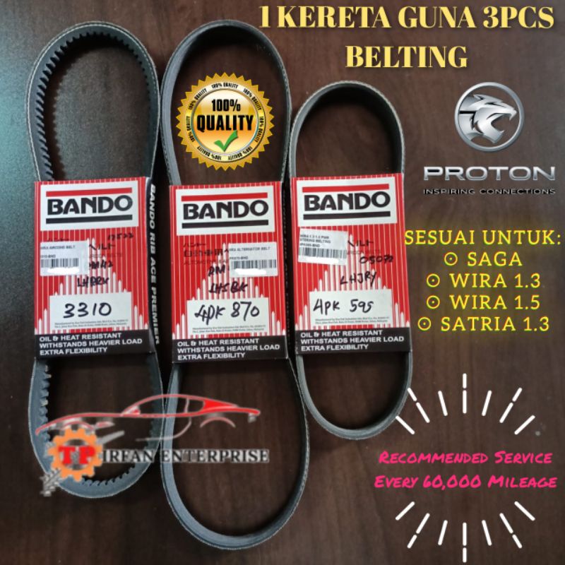 BELTING 4PK 595 (P/STERING) / 4PK 870 (ALT) / 3310,3320,3330 (A/C ...