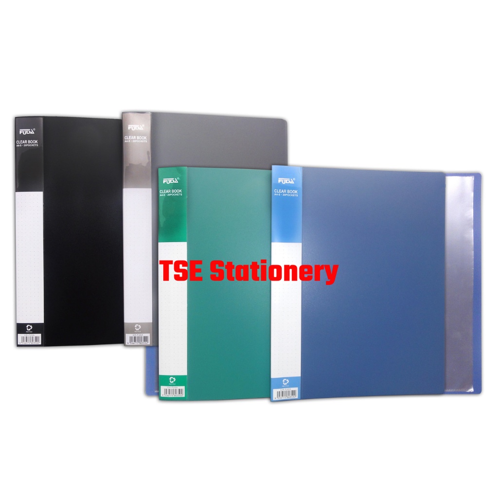 Fuda CH-F20A A4 20 Pockets Clear Holder Clear Book Clear Folder ...