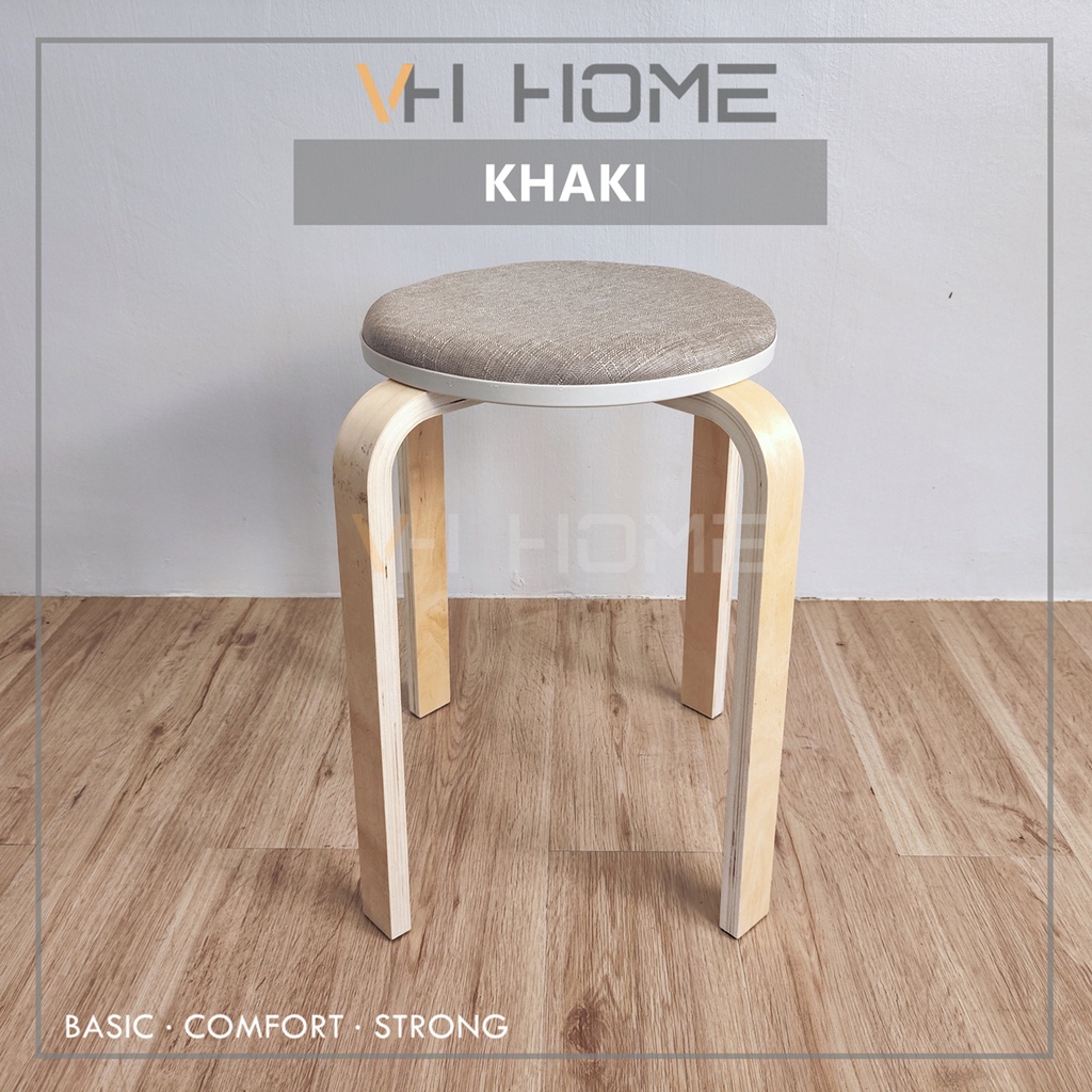 VH LIVAL Stool Chair Special Modern Design Round Chair Cushion Kerusi ...