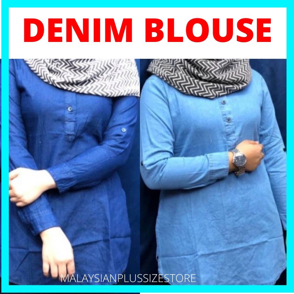 Loose Jeans Women Blouse Baggy Shirt Kemeja Wanita Blause Wanita Oversize Baggy Jeans Baggy