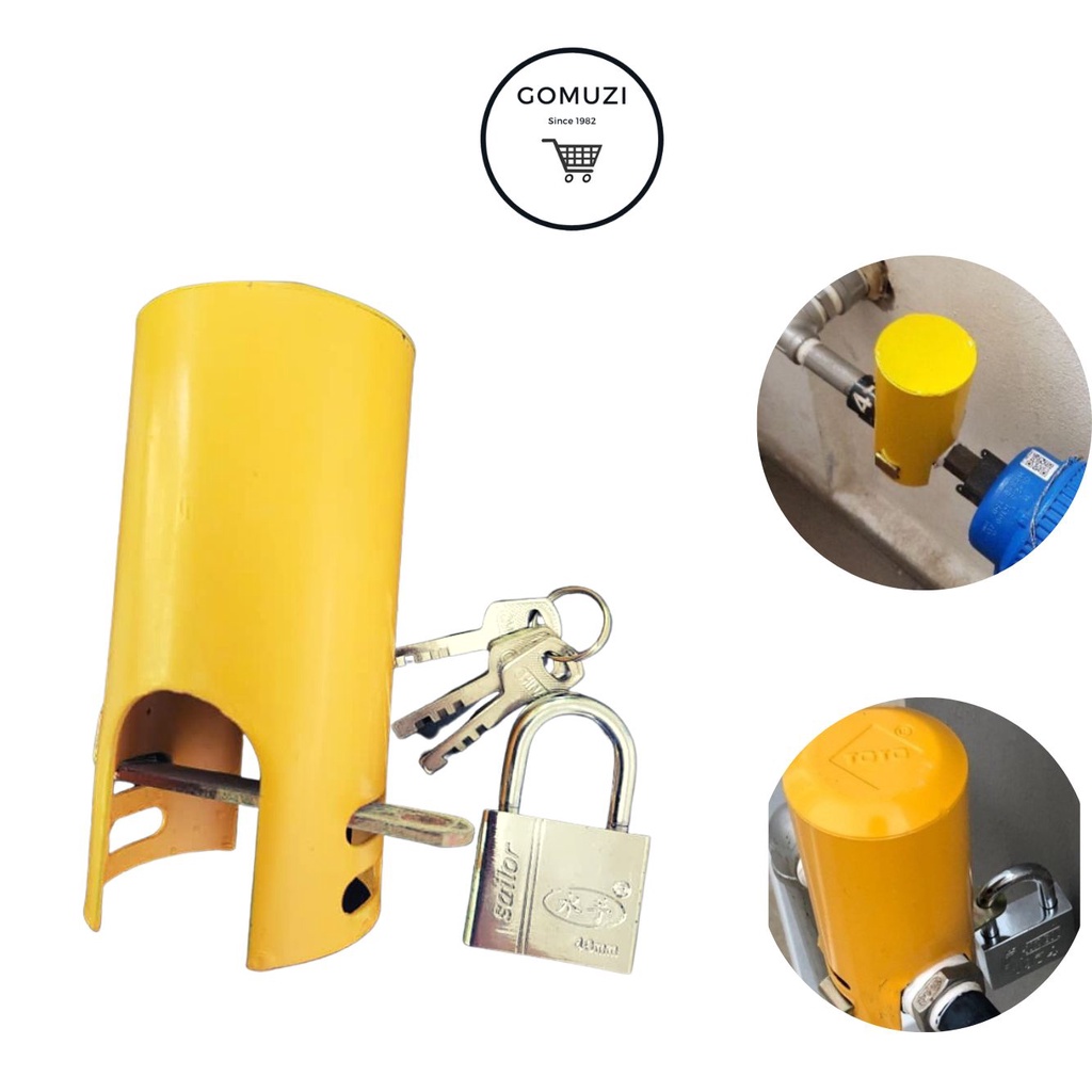 Outdoor Water Tap Stopcock Lock Cover with Padlock/Penutup Kunci Kepala ...