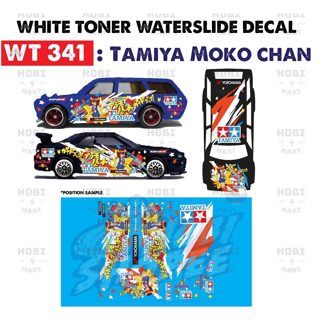 Tamiya Moko Chan Decals Hotwheels Tomica 1:64 diecast custom white ...