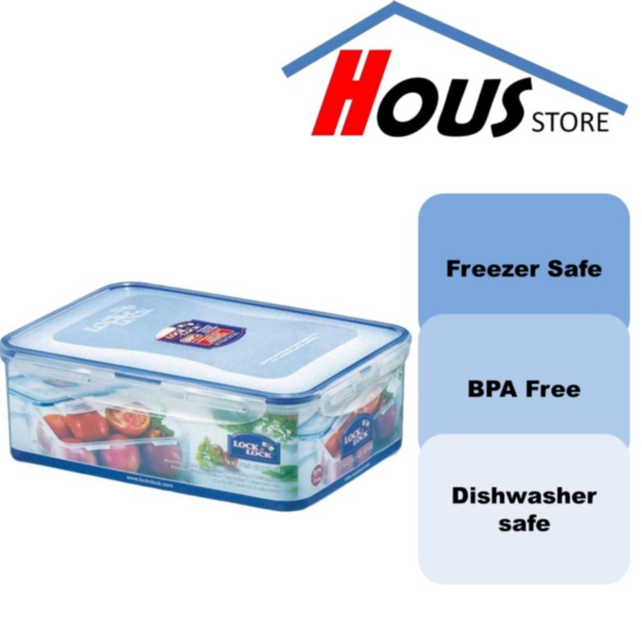 Lock & Lock HPL826 Rectangular Short Food Container (2.6L) | Shopee Malaysia
