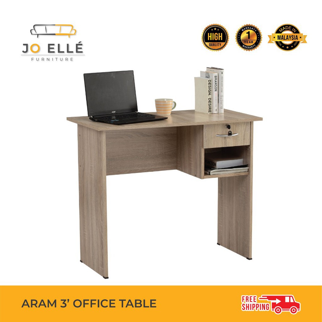 Laptop stand study table meja kecil Jo ELLE - Aram 3ft Working Desk ...