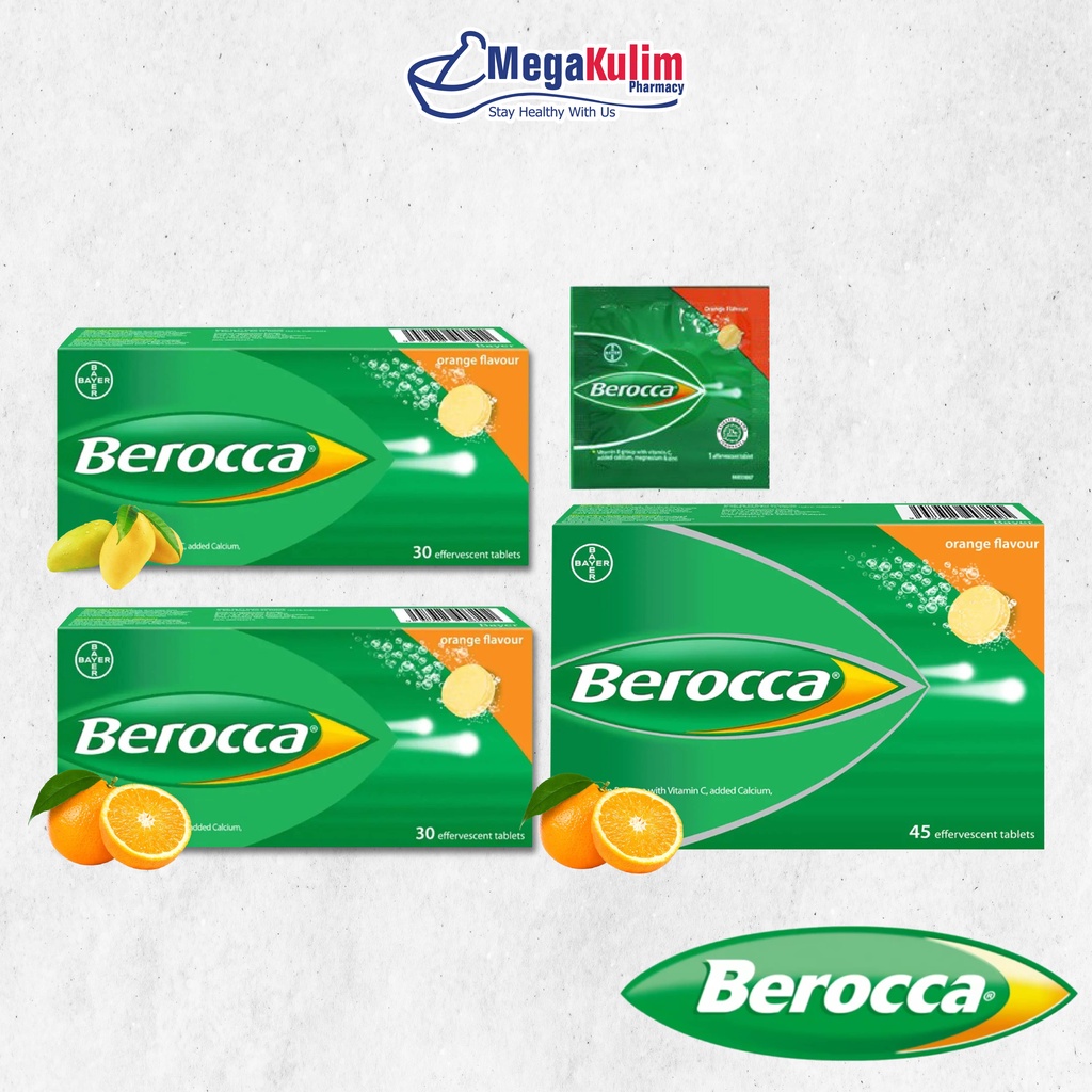 Berocca Effervescent Tablets Orange / Mango Flavour (15's / 30's) | Shopee Malaysia