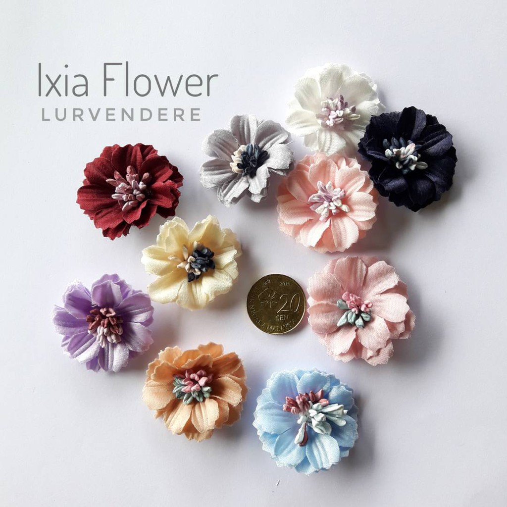 HOT & LATEST BUNGA 3D FLOWER FABRIC - IXIA (6pcs) | Shopee Malaysia