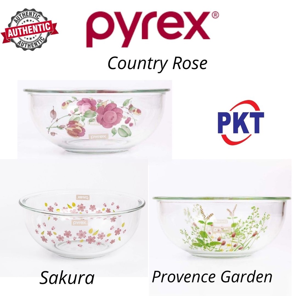 Pyrex Mixing Bowl 2.4L ( Country Rose / Sakura / Provence Garden ...