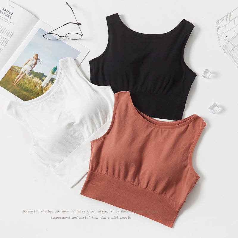 Seamless Bottoming Vest Bra Comfortable Breathable Sports Yoga ...