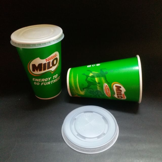 12oz Cawan Milo Kertas dengan penutup Ready stok (100pcs+-) - 12oz Milo ...