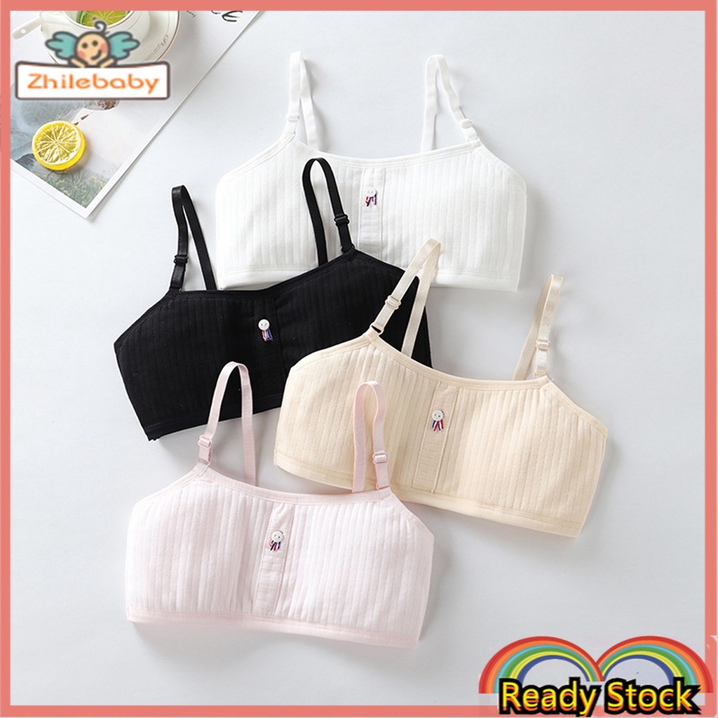 7-17 Y Girls Cotton Bra Developing Teen Girls Bra Soft Solid Color ...
