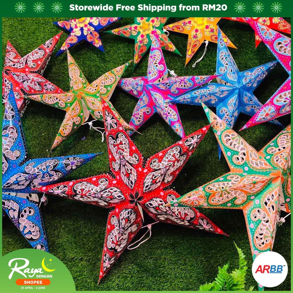 RAYA Paper Star (Assorted Design) | Shopee Malaysia