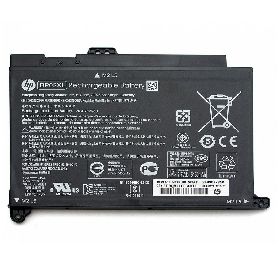 ORIGINAL HP PAVILION BP02 BP02XL 15-AU 15-AW AU102tx AU103tx AU104tx ...