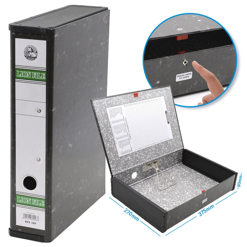 Lion 3" PP Box File F4 size box file Fail Kotak | Shopee Malaysia